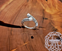 Authentic Handmade Viking Jewelry. Sterling Silver Erlendur Ring.