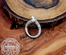 Authentic Handmade Viking Jewelry. Sterling Silver Erlendur Ring.
