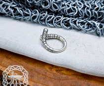 Authentic Handmade Viking Jewelry. Sterling Silver Erlendur Ring.